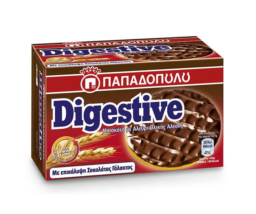 PAPADOPOULOU DIGESTIVE CHOCOLATE COOKIES 200g – GREEK CART